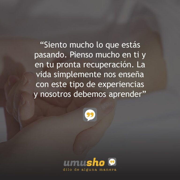 Frases de ánimo para un amigo enfermo o familiar - Umusho